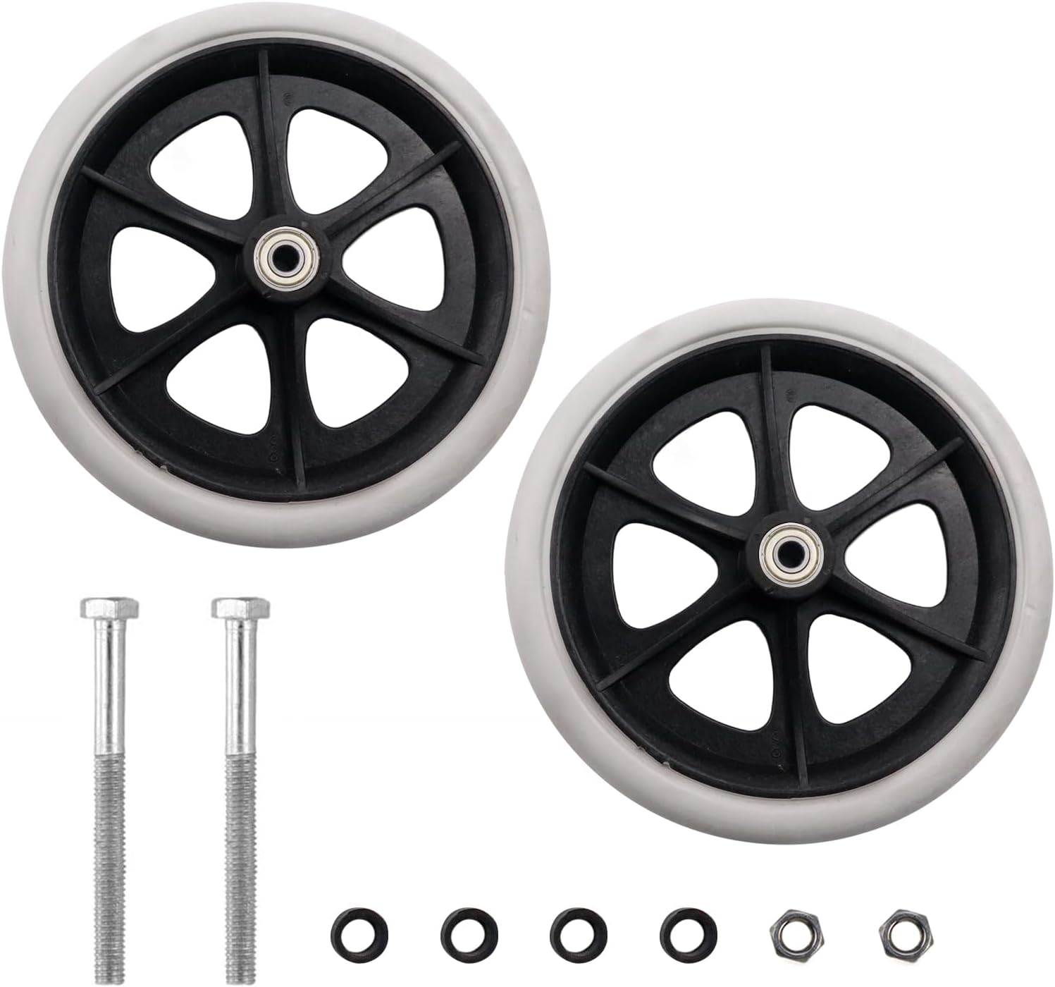 Amazon.com: Wealrit 2 Pack Wheels Replacement for Wheelchairs Walker ...
