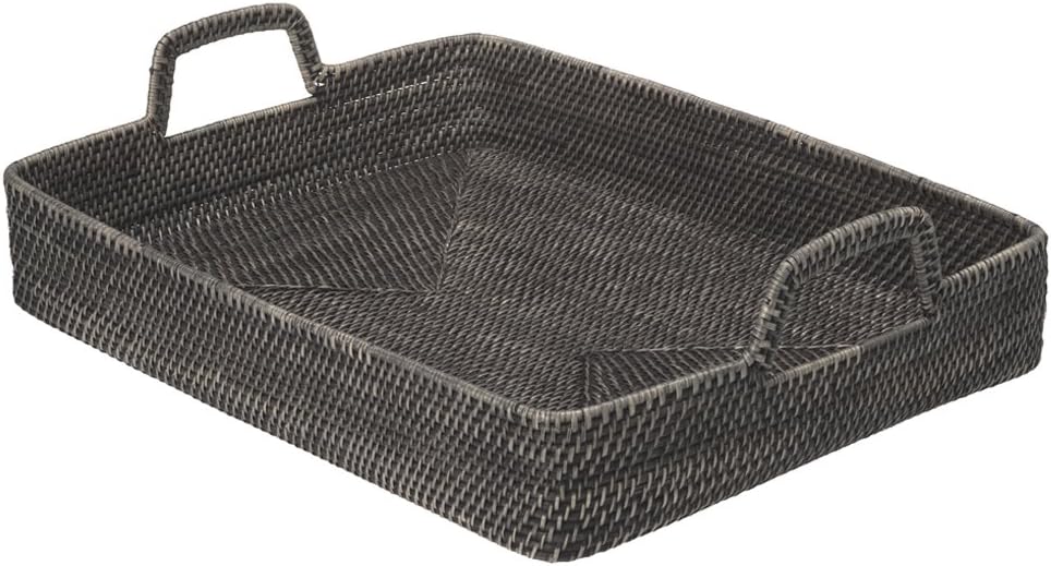 Amazon.com: KOUBOO Rectangular High-Walled Serving Tray in Rattan ...