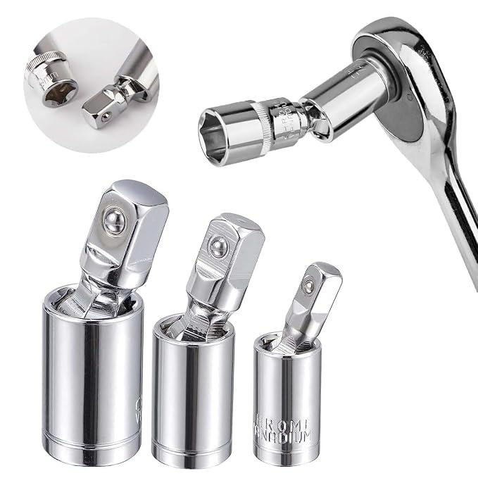 Nexllent Impact Universal Joint Socket Sets 1/4 Inch, 3/8 Inch, 1/2 ...