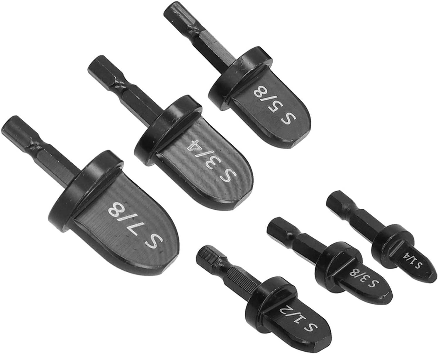 Swaging Tool Drill Bit Set, 6Pcs Black Portable Bearing Steel Air ...