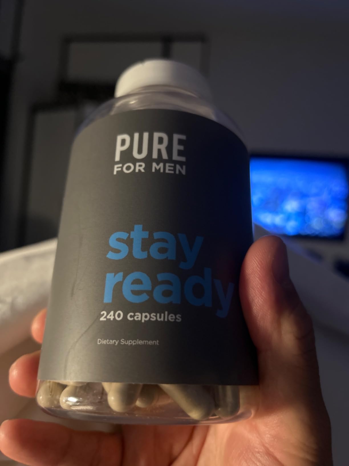 Pure for Men Original Cleanliness Stay Ready Fiber Supplement, 240 ...