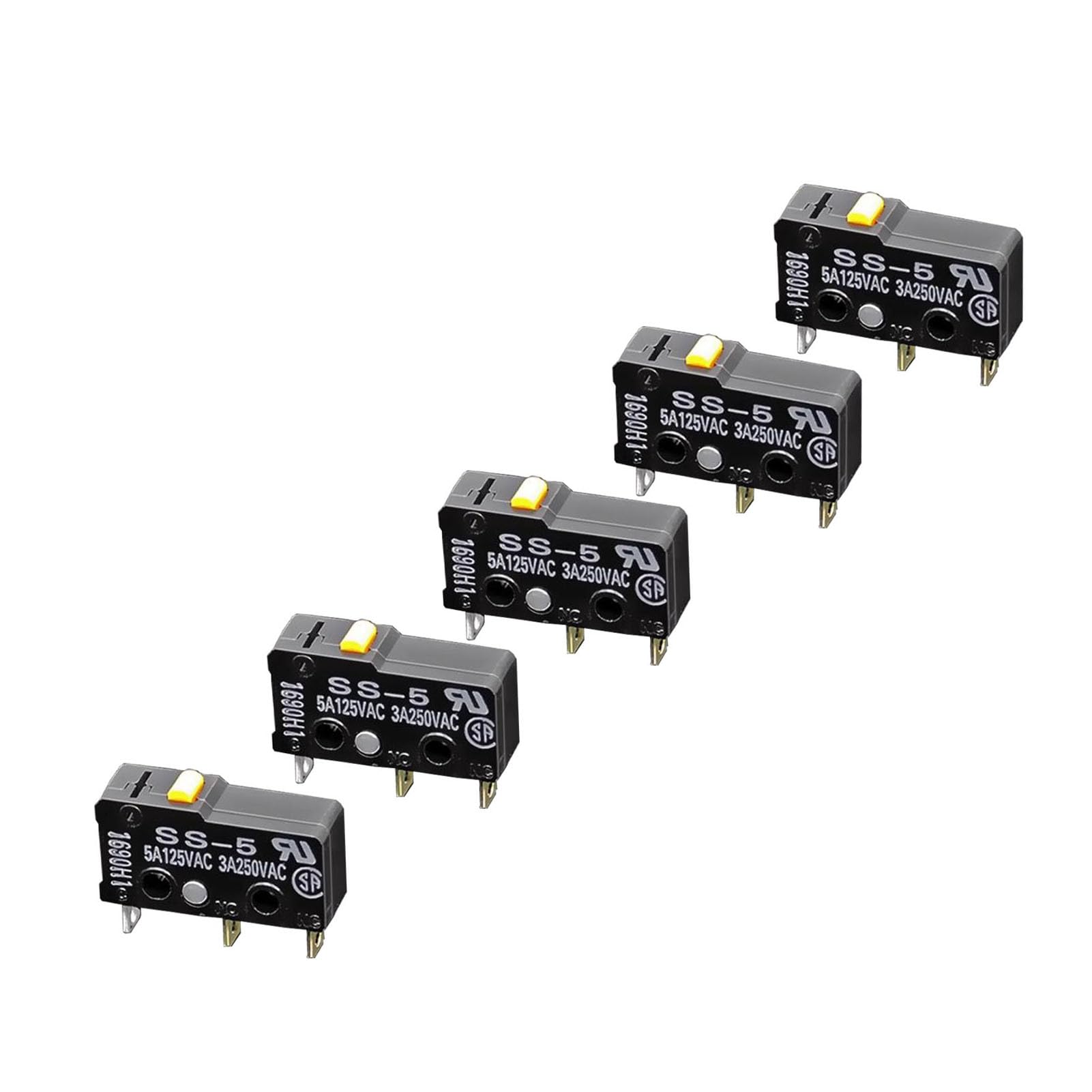 SS-5 Micro Switch 5A 125VAC 3A 250VAC SS5 Switch Snap Action N.O./N.C. SPDT (Pack of 5): Amazon ...