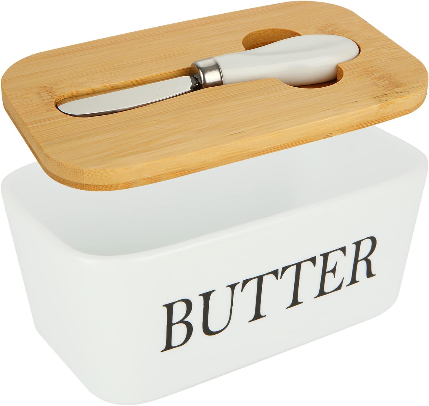 Xabono Butter Dish With Lid Porcelain Butter Container For Counter ...