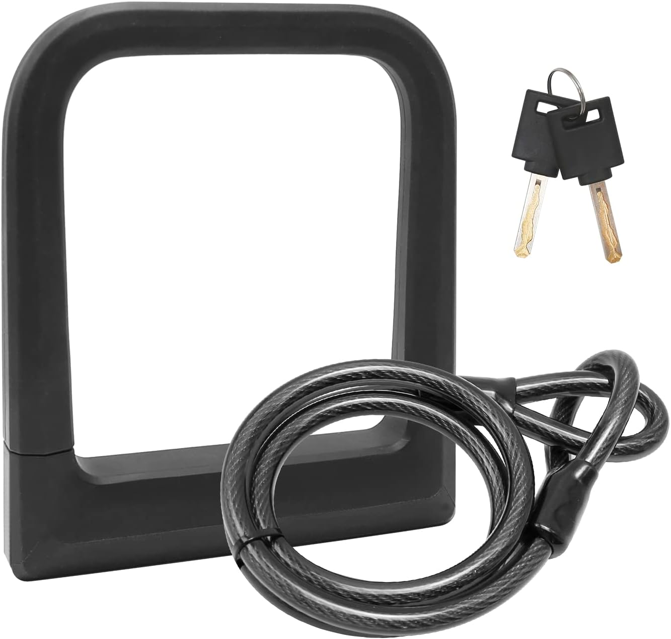 CADUFUELLY Bike U Lock, 22mm Shackle Heavy Duty Anti Theft Lock with ...