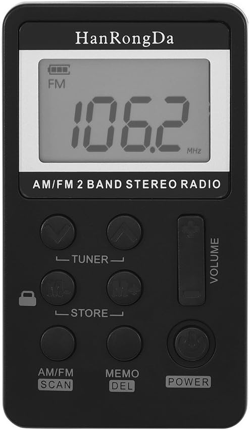 Amazon.com: Pocket AM FM 2 Band Radio, Mini DSP Digital Tuning Receiver ...