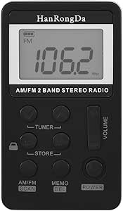 Amazon.com: Pocket AM FM 2 Band Radio, Mini DSP Digital Tuning Receiver ...