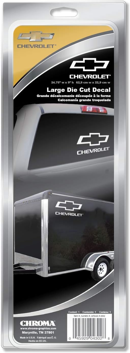Amazon.com: Chevy Logo Cutz Rear Window Decal 25.8" x 9.5" : Sports ...