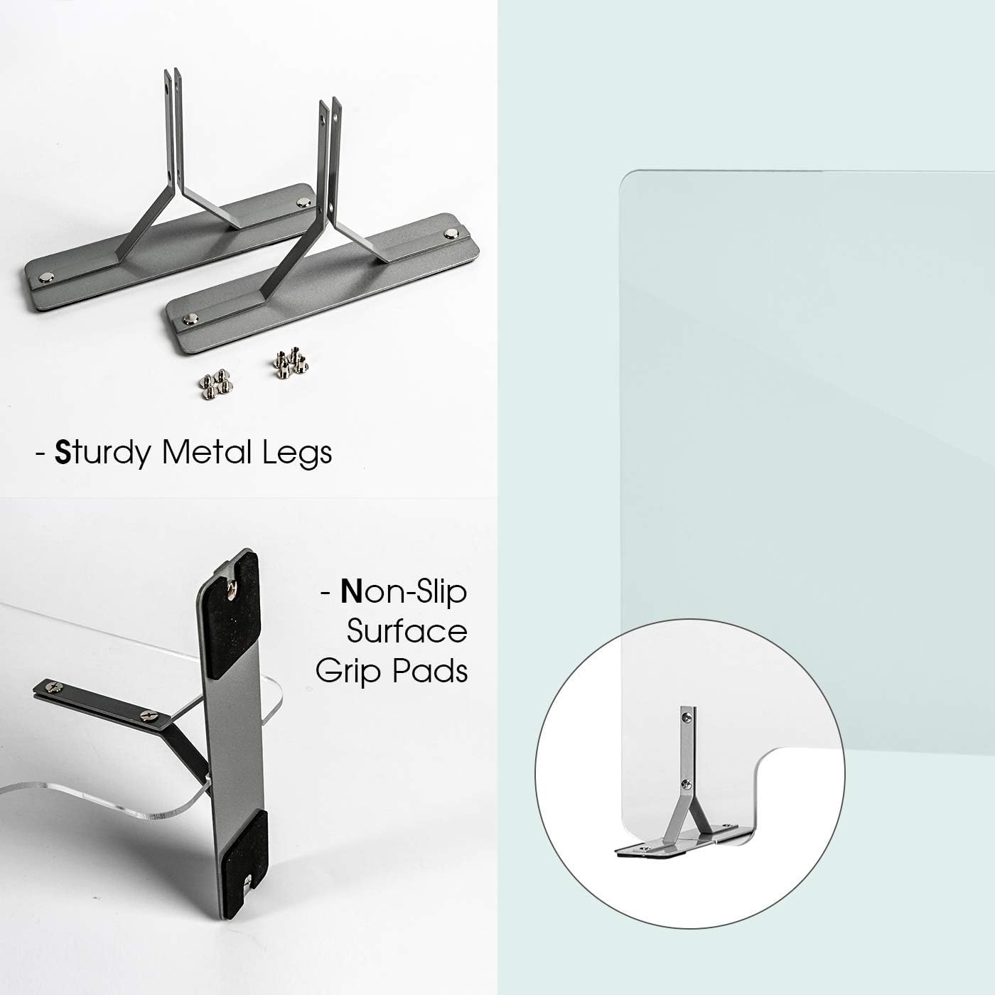 23.6x 23.6 J JACKCUBE DESIGN Sneeze Guard for Countertop Plexiglass ...