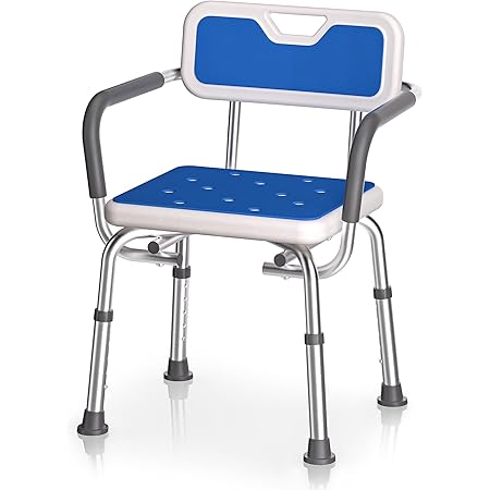 Amazon.com: Shower Chair Seat with Padded Armrests,Shower Chair for ...