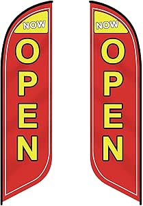 Amazon.com: Feather Flag Now Open, Open Flag for Businesses, Now Open ...