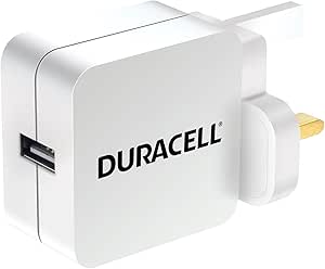 Duracell 2.4 A USB AC Charger for all Smartphone and Tablet - White ...