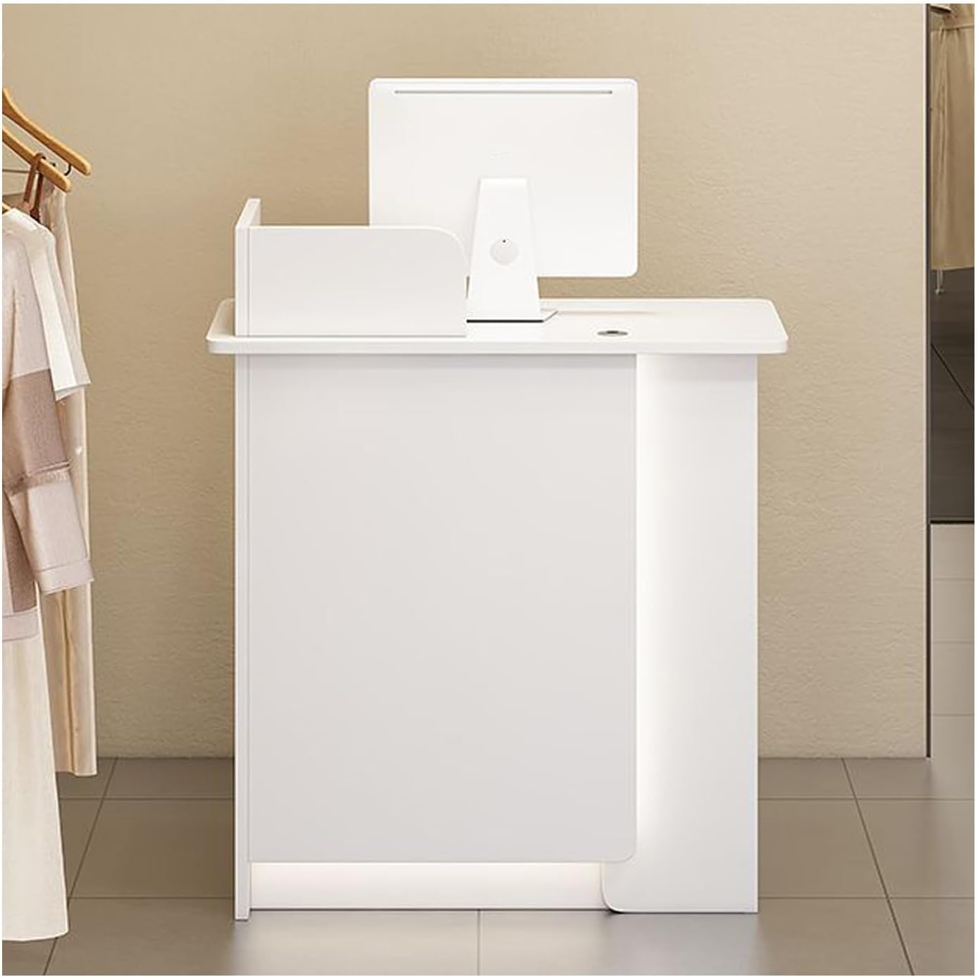 Amazon.com: HBOOMOEM Reception Desk，Modern Checkout Counter，Retail ...