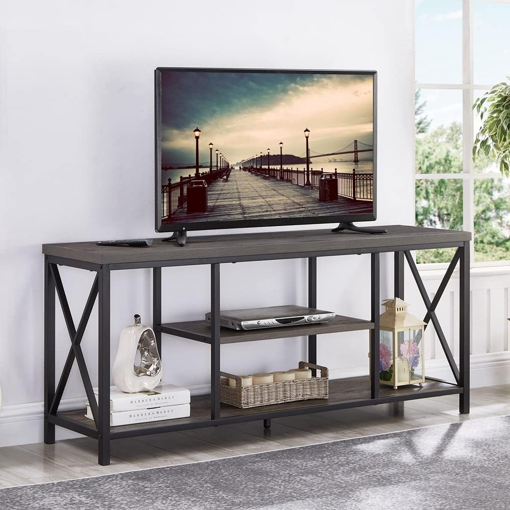 Amazon.com: EXCEFUR 55 inch TV Stand for TV up to 65 inch, Rustic Wood ...
