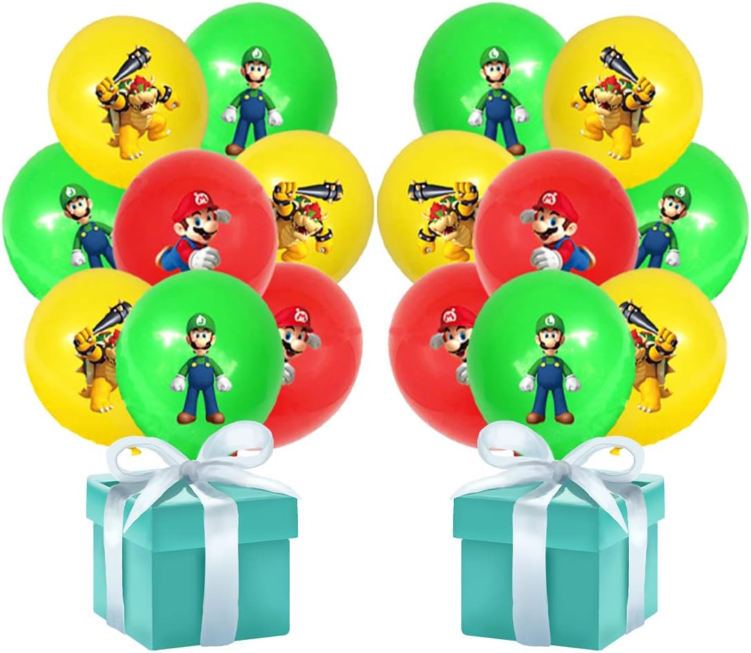 24 pcs Super Mario Balloon Wopin – Super Mario Birthday Decoration Set ...