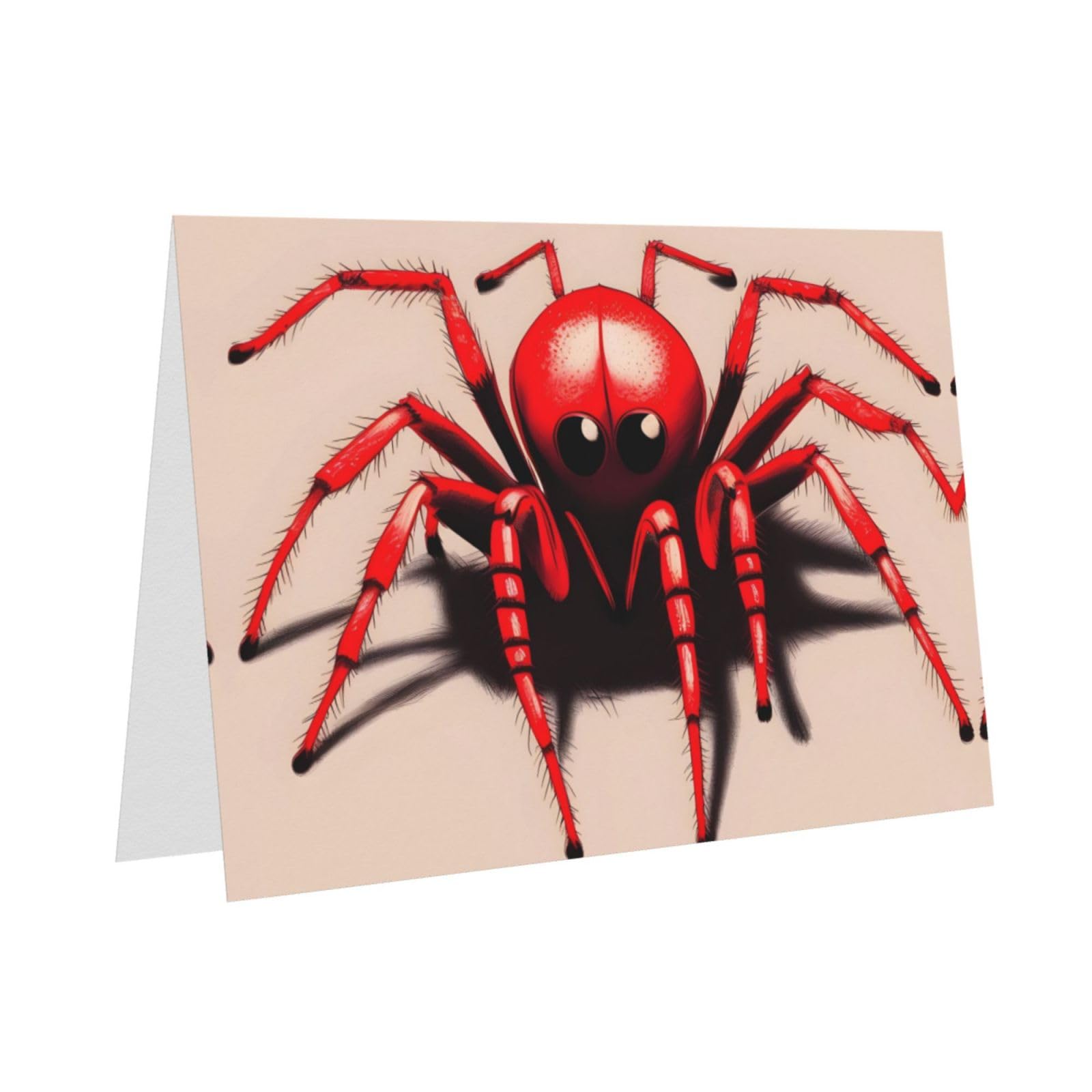 Snapklik.com : Cute Little Red Spider Blank Greeting Cards