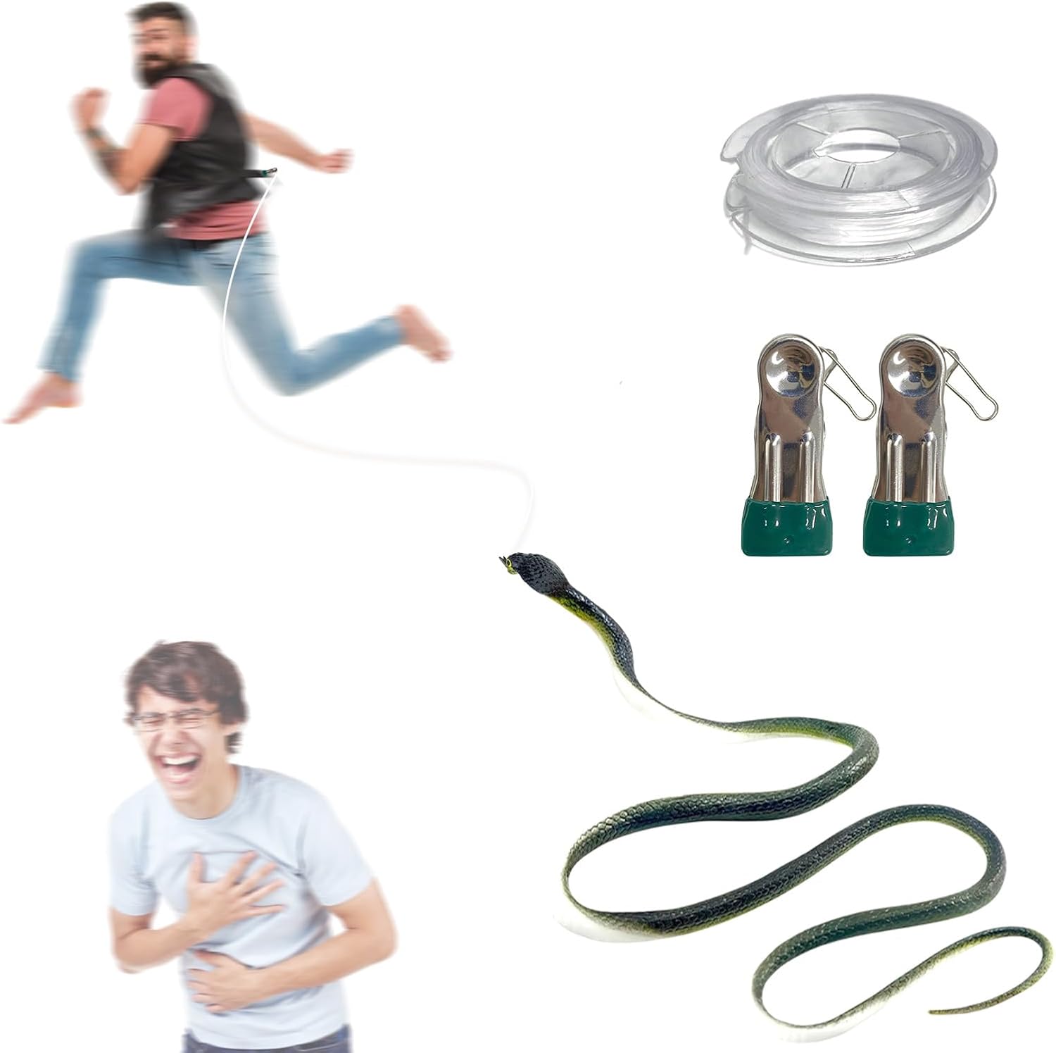 Amazon.com: Snake Prank with String Clip, Golf Snake Prank, Clip on ...