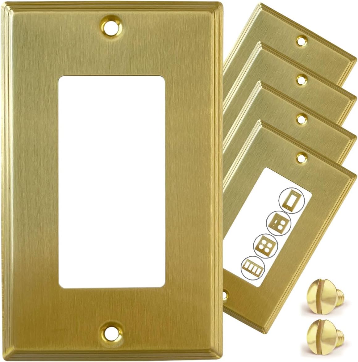 Rio Salto BRASS Metal Gold Light Switch Wall Plate Outlet Cover Wall ...