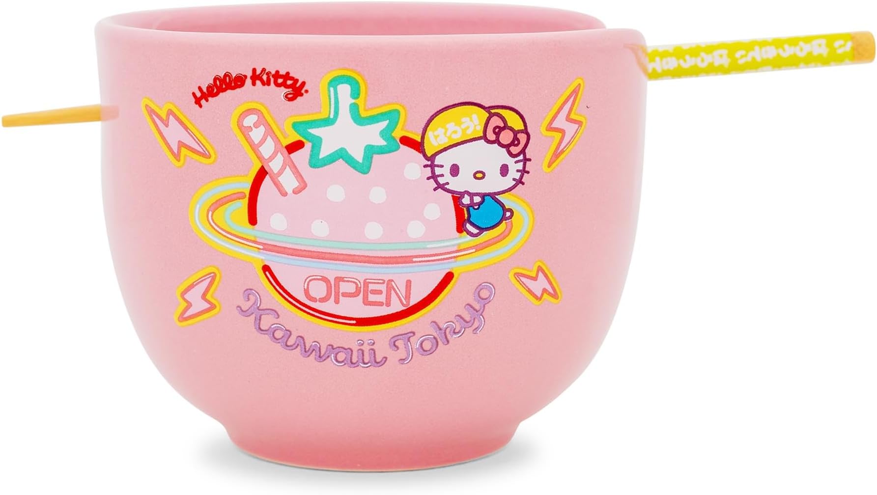 Amazon.com: Sanrio Hello Kitty "Kawaii Tokyo" Ceramic Ramen Dinnerware ...