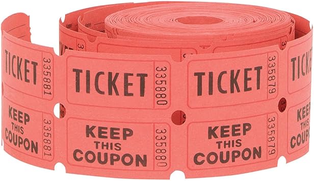 Amazon.com: Unique Double Ticket Roll | 2" x 2" | Assorted Colors | 500 ...