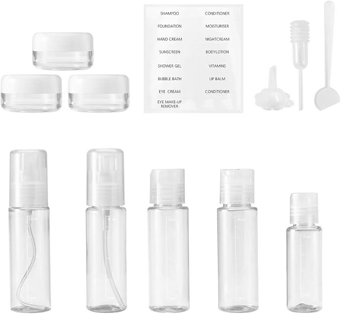 Amazon.com: FRCOLOR Travel Bottles for Makeup Cosmetic Toiletries ...