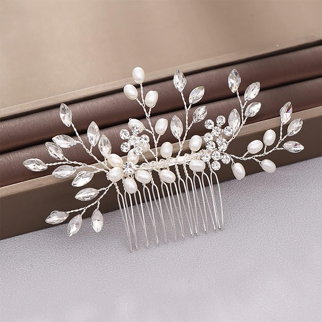 Amazon.com : Eseres Gold Leaf Hair Crown Wedding Hair Jewelry with ...