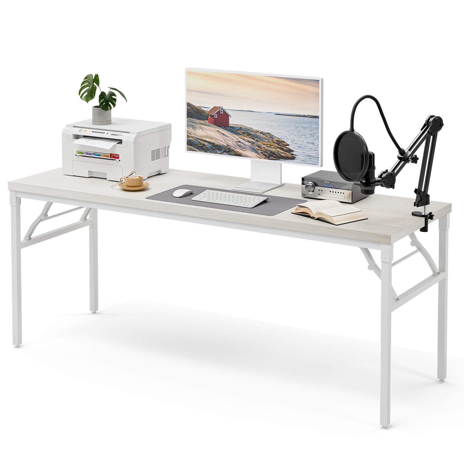 Snapklik.com : Computer Desk 70 Inch Large Desk, Wooden Folding Desk ...
