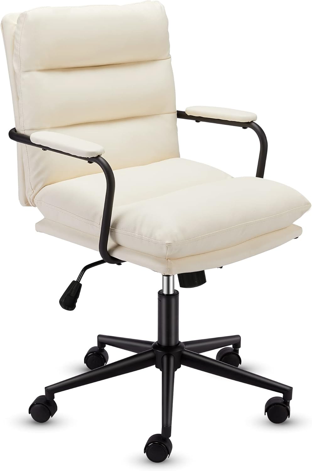Amazon.com: AMERROBIL White Home Office Desk Chair with Wheels/Armrests ...