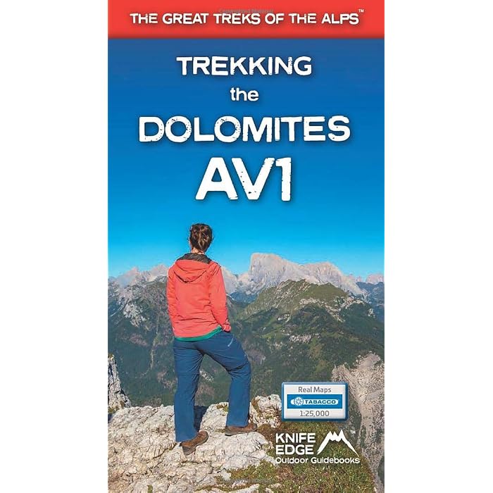 Buy Trekking the Dolomites AV1 - Real Tabacco Maps inside (1:25,000 ...
