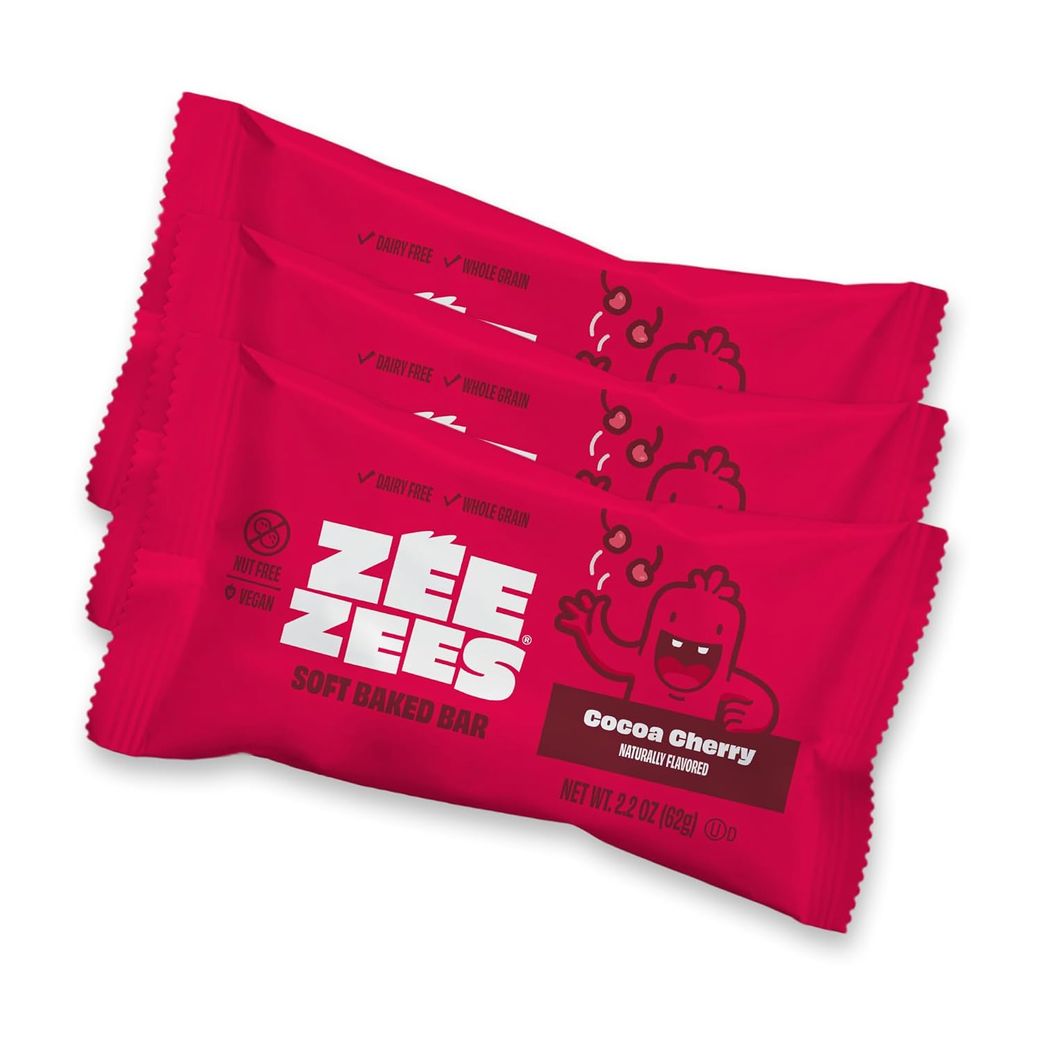 Amazon.com: Zee Zees Cocoa Cherry Soft Baked Snack Bars, 2.2 oz, 24 ...