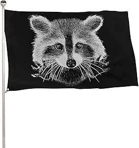 Amazon.com: Cute Raccoon Welcome Flag 3x5 Ft 4x7 Ft with Brass Grommets ...