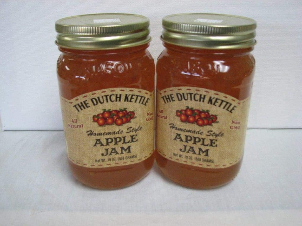 Amazon.com : The Dutch Kettle Apple Jam 2- 19 0z jars : Grocery ...