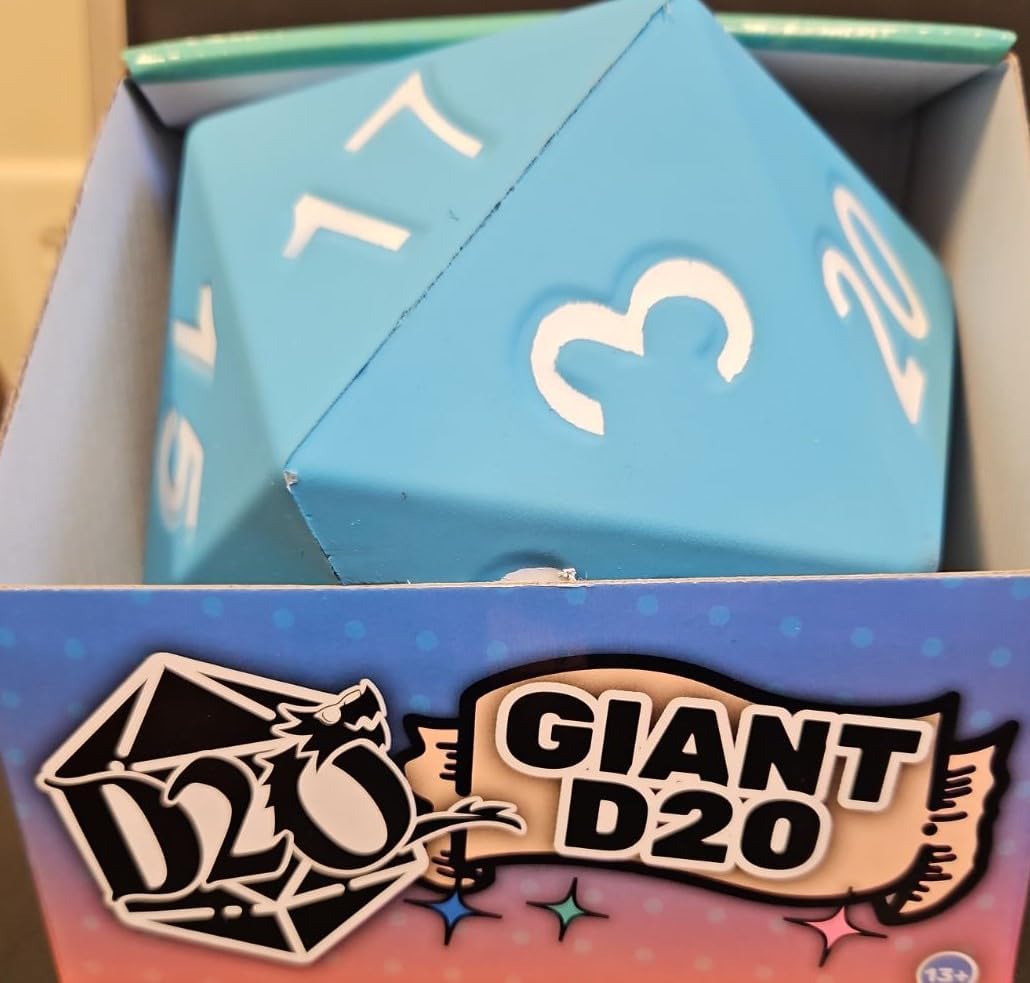 Amazon.com: KESS Giant D20 Foam Dice: Oversized 20-Sided Die for RPG and Collectors - 6 Vibrant ...