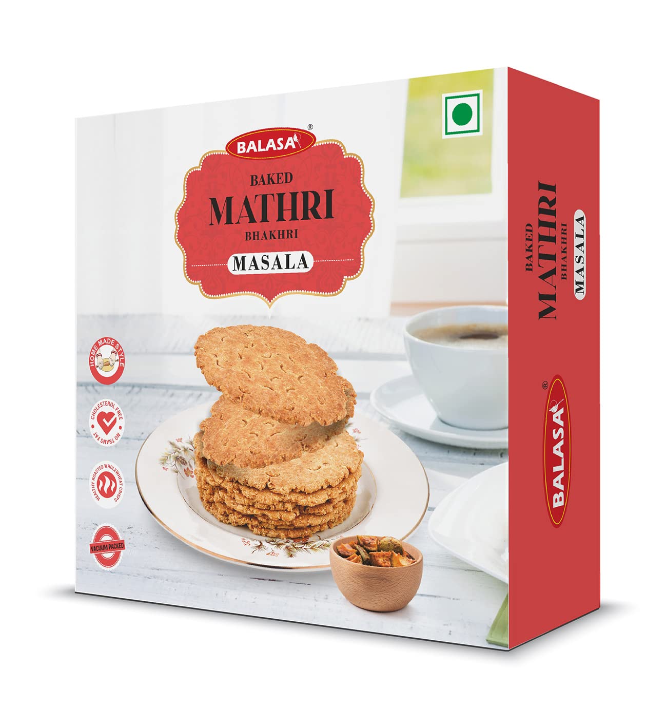 Balasa Roasted Masala Mathri (Tea Time Guiltfree Baked Bhakhri) 180 g ...