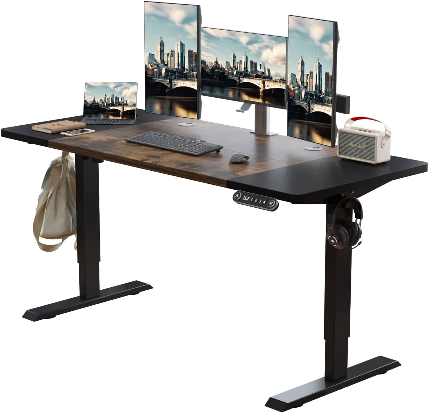 Amazon.com: Radlove Electric Standing Desk, 63 x 30 Height Adjustable ...