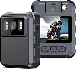 Body Camera, Body Mounted Camera 1080P DVR Video Security BodyCam IR ...