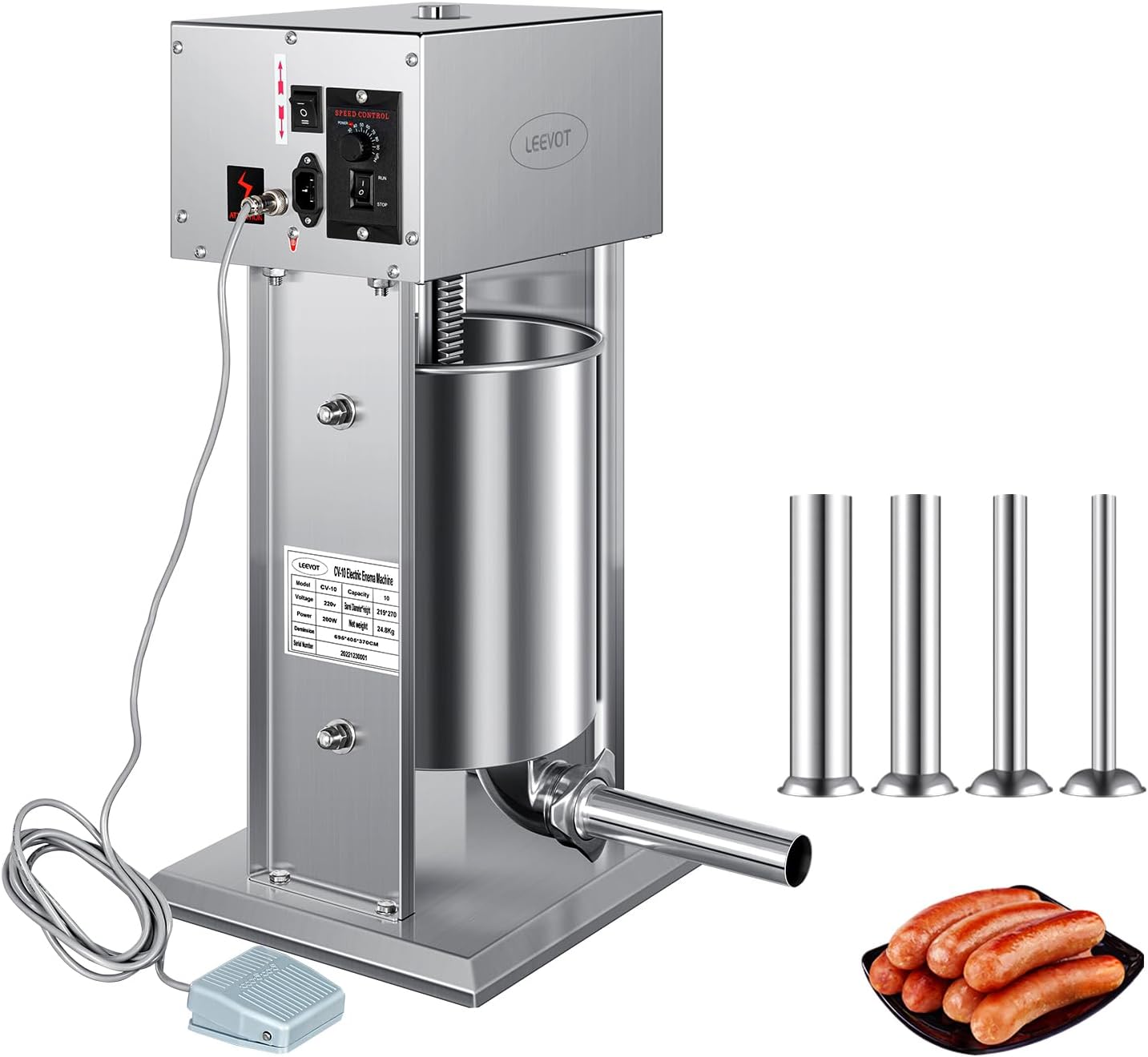 Amazon.com: Electric Sausage Stuffer Maker, Vertical Electric Stuffer 9 ...