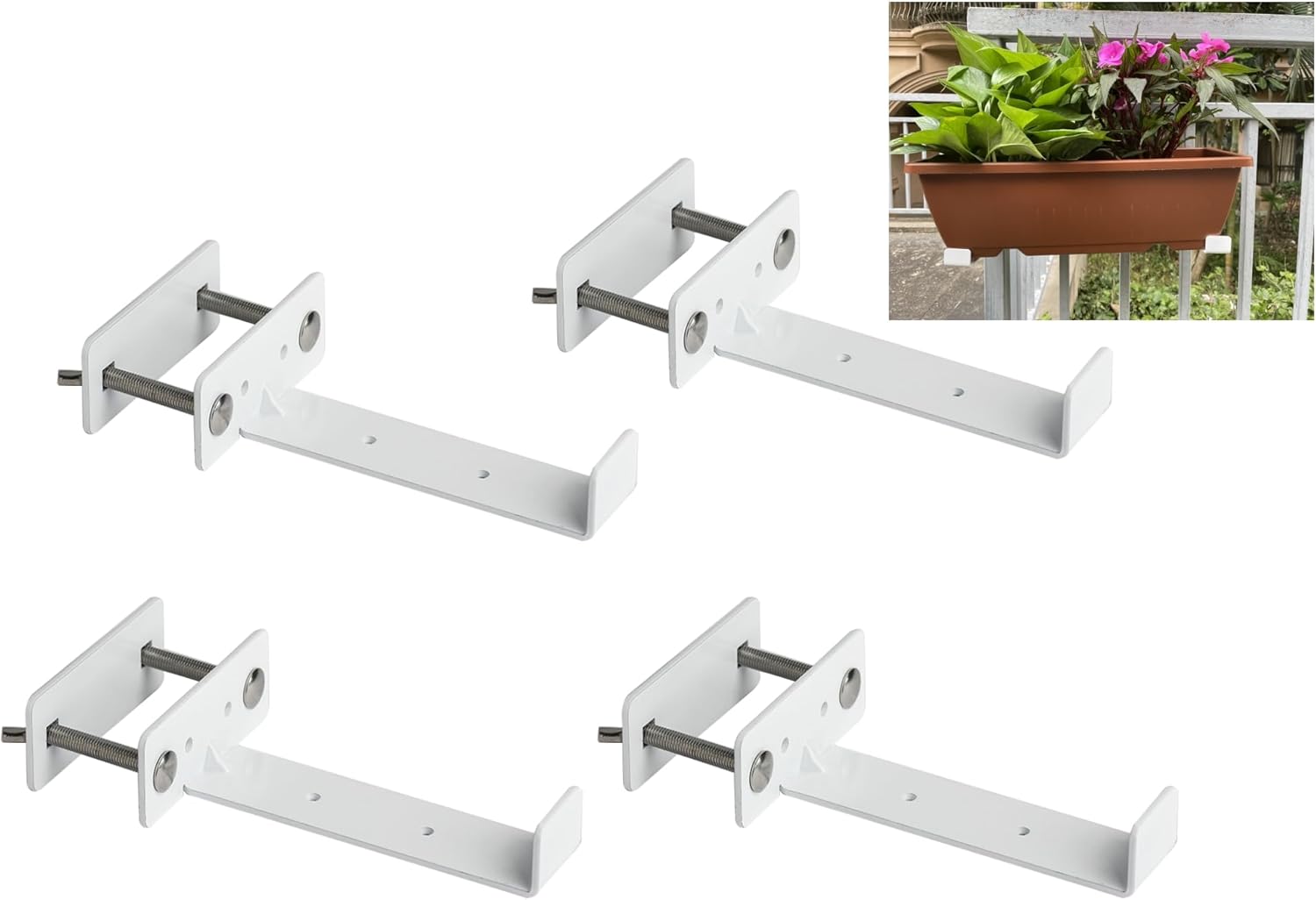 Amazon.com: Deck and Fence Rail Universal Planter Box Outdoor Hanging ...