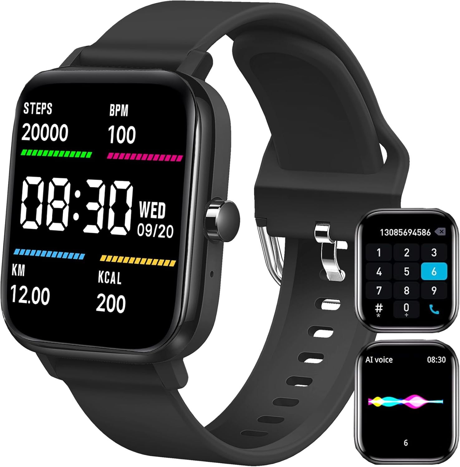 Amazon.com: TOZDTO Smart Watch Fitness Tracker for Men Women with AI ...