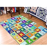 Amazon.com: Sejiarep ABC Kids Play Rug - Number Alphabet Shape Fruit ...