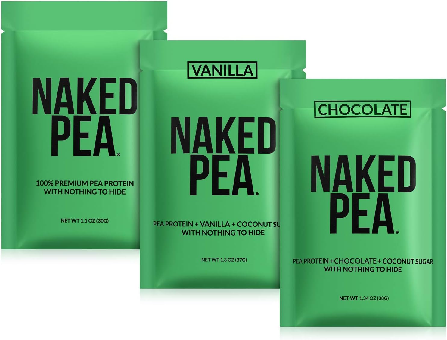 Buy Naked Nutrition Vegan Sample Pack - Naked Pea, Chocolate Naked Pea ...