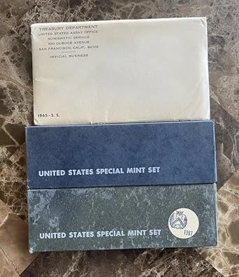 1965-1967 US Special Mint Set Collection, 15 Silver Coins with Original ...
