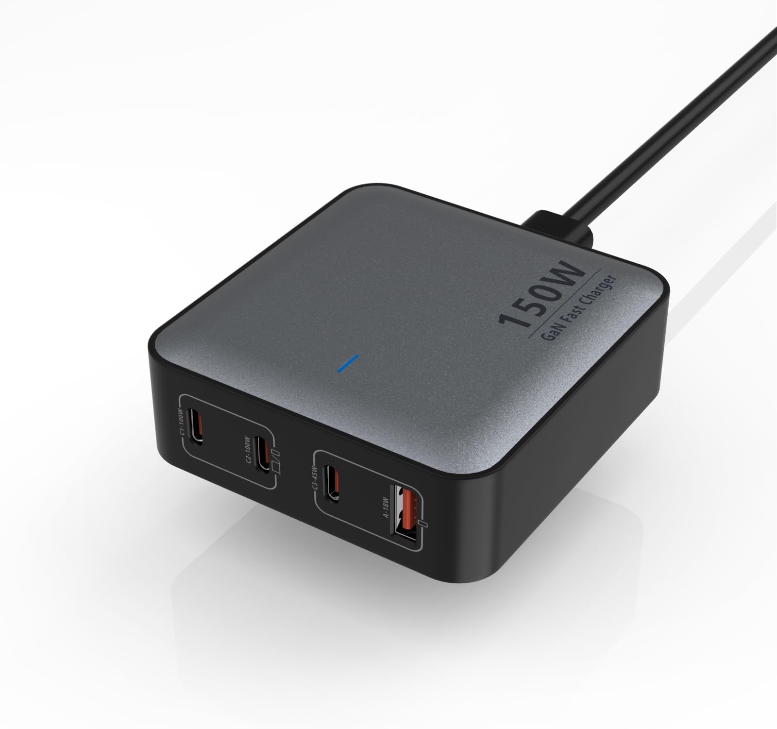 Amazon.com: 150W Multiport GaN Desktop Fast USB C Charger with 4 Ports ...