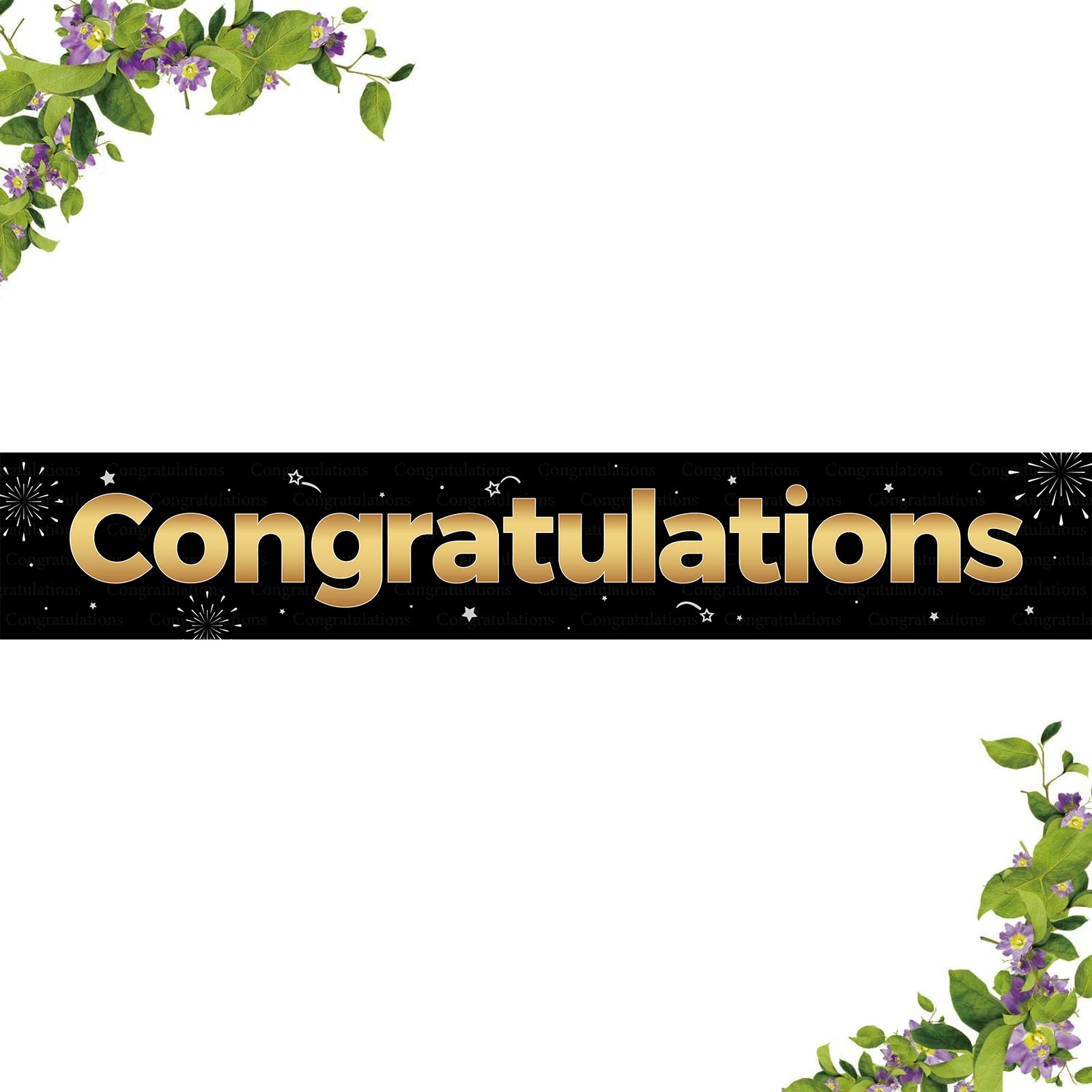 Amazon.com: INNORU Congratulations Large Banner, Wedding, Birthday ...