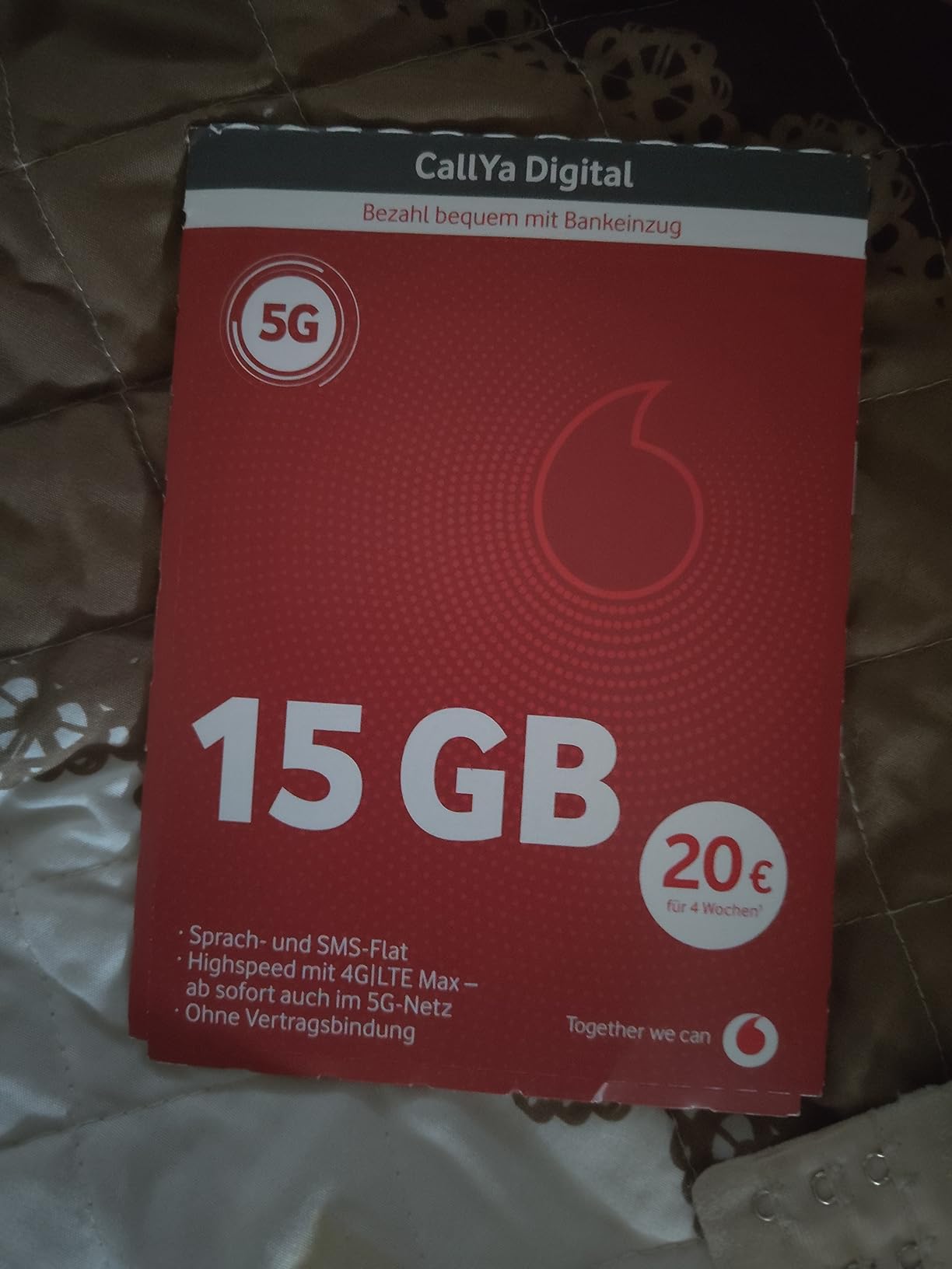Vodafone Prepaid CallYa Digital | 30 GB | 20 EUR Startguthaben | ohne ...