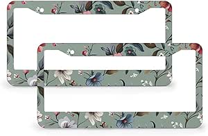 Amazon.com: Wildflower Sage Green License Plate Frame 2 Pcs Set Wild ...