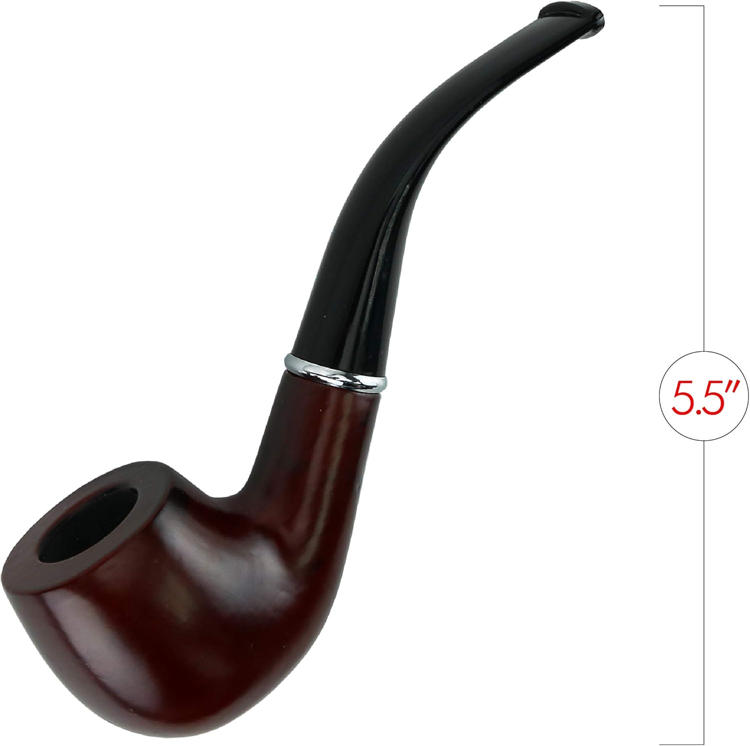 Amazon.com: Skeleteen Fake Pipe Costume Accessory - Wood Look Tobacco ...
