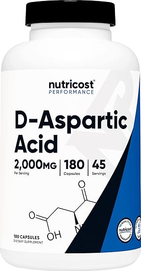Amazon.com: Nutricost D-Aspartic Acid (DAA) Capsules 2000mg Per Serving ...