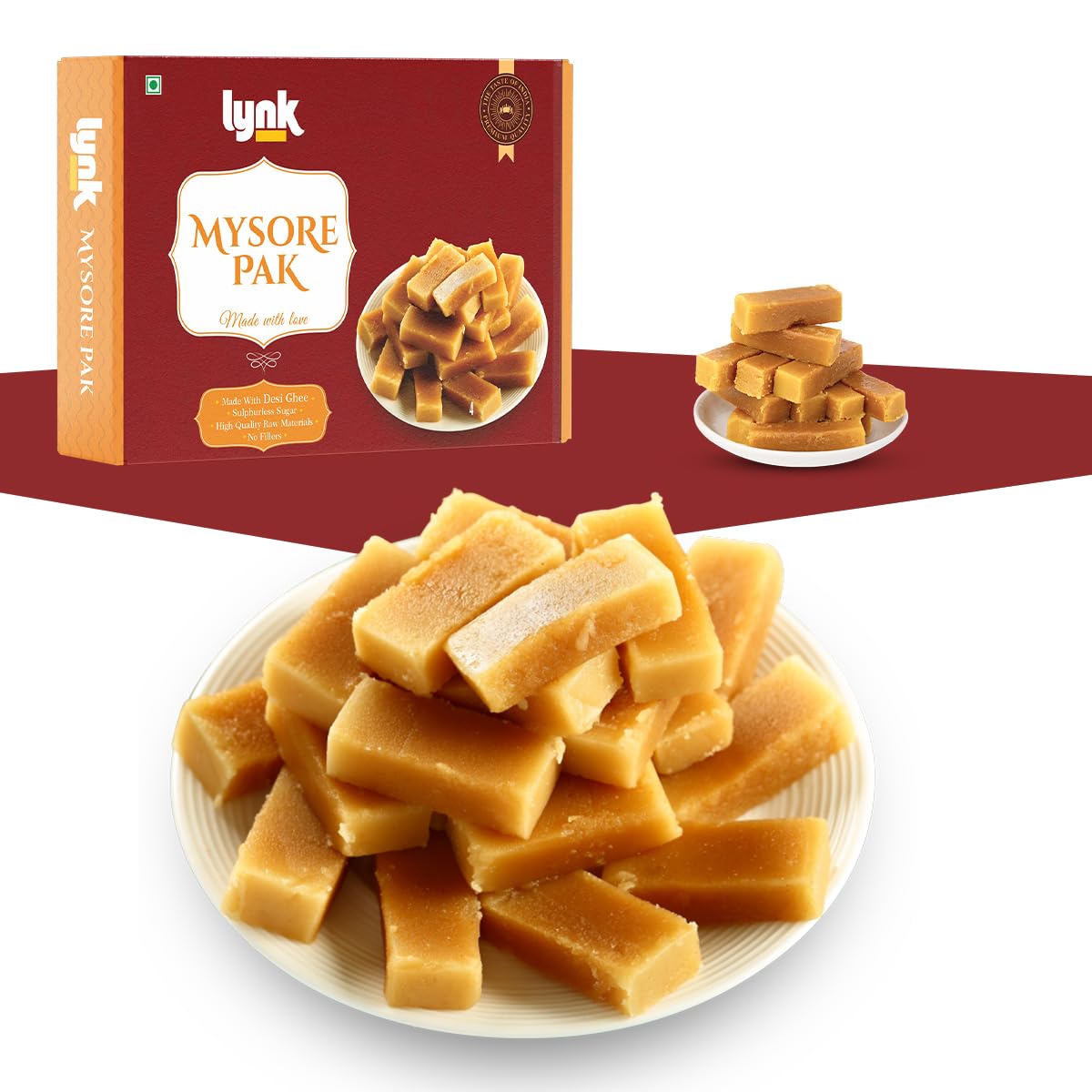 Lynk Mysore Pak | Pure 100% COW GHEE | Melt in your Mouth | Best Mysore ...