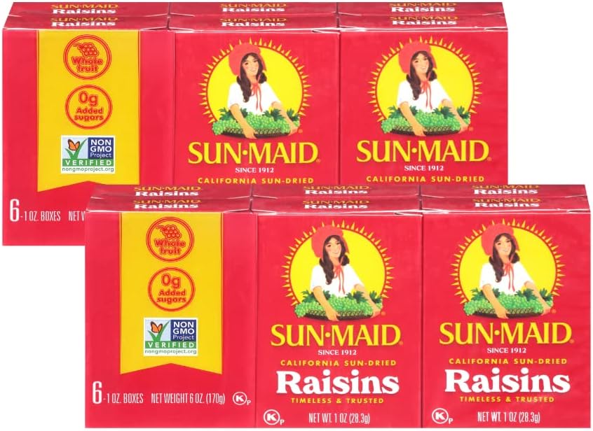 Amazon.com : Sun-Maid California Sun-Dried Raisins - (6 Pack) 1 oz ...