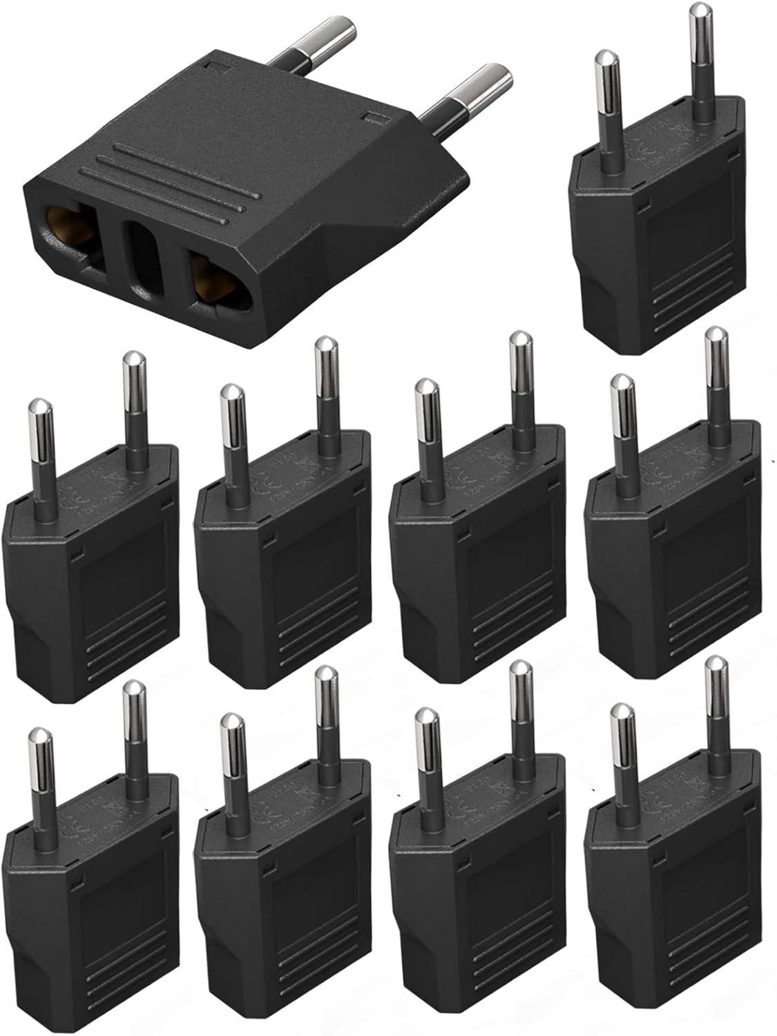 Amazon.com: Kioosdinfely 10 Pack US/CA to EU European Travel Plug ...